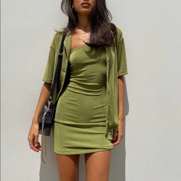 Princess Polly | Dresses | Nwt Princess Polly Set Mini Top Green Us 2 ...